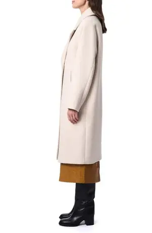 Bernardo Relaxed Wool Alpaca Blend Coat - Putty