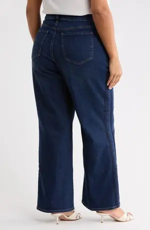 NYDJ Teresa Tuxedo Stripe Wide Leg Jeans