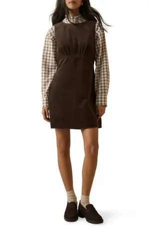 NOBODY'S CHILD Vicky Cotton Corduroy Minidress