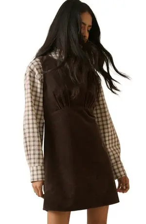 NOBODY'S CHILD Vicky Cotton Corduroy Minidress