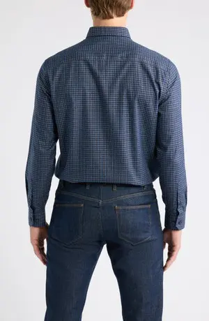 Johnston & Murphy Ovation Grid Non-iron Cotton Button-up Shirt