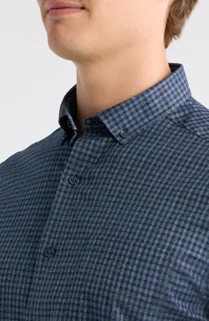 Johnston & Murphy Ovation Grid Non-iron Cotton Button-up Shirt