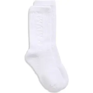 Free People Recovery Cotton Blend Terry Crew Socks - White