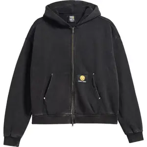 MARKET Smiley Core Zip-up Hoodie - Black