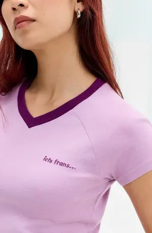 IETS FRANS V-neck Baby T-shirt - Pink