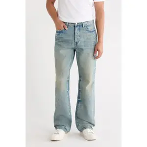 PURPLE BRAND Relaxed Straight Leg Jeans - Mid Indigo