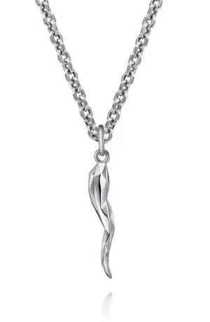 GABRIEL & CO. Facets Italian Horn Pendant Necklace - Sterling Silver