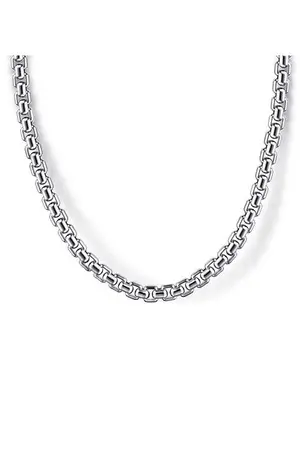 GABRIEL & CO. Facets Chain Necklace - Sterling Silver