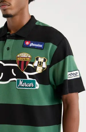 ICECREAM Tamarind Stripe Polo - Black