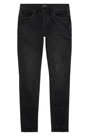 PURPLE BRAND High Contrast Bling Skinny Jeans