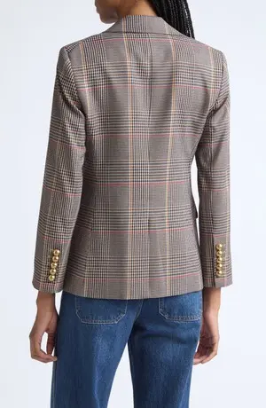 Veronica Beard Healy Houndstooth Plaid Dickey Jacket