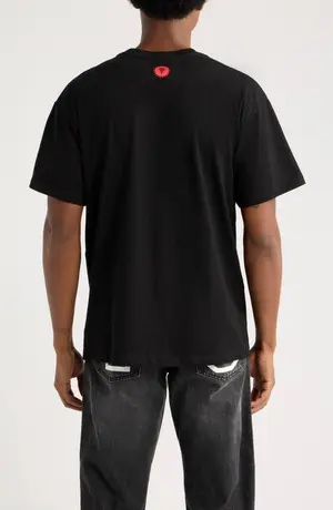 ICECREAM Marshmallow Cotton Graphic T-shirt - Black
