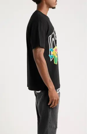 ICECREAM Marshmallow Cotton Graphic T-shirt - Black
