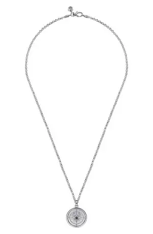 Gabriel & Co. Polaris Black Spinel Compass Necklace