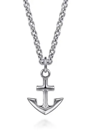 GABRIEL & CO. Modern Relics Anchor Pendant Necklace - Sterling Silver