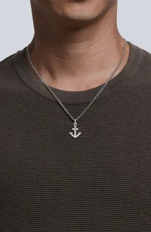 GABRIEL & CO. Modern Relics Anchor Pendant Necklace