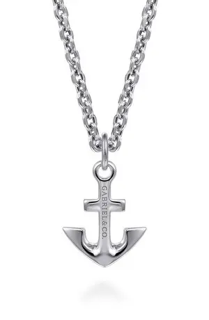 GABRIEL & CO. Modern Relics Anchor Pendant Necklace