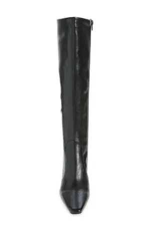 Jeffrey Campbell Spiraling Faux Leather Knee High Boot - Black