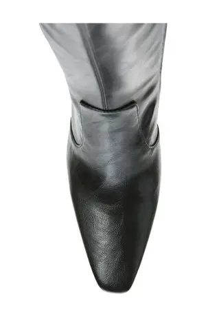 Jeffrey Campbell Spiraling Faux Leather Knee High Boot - Black