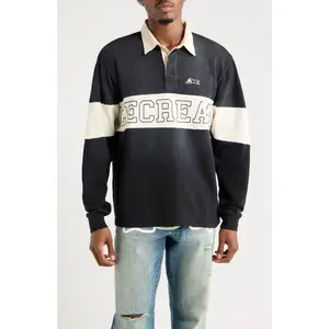 ICECREAM Ginger Stripe Cotton Polo Sweatshirt