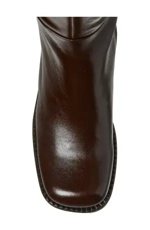 Jeffrey Campbell The-band Knee High Leather Boot - Coffee