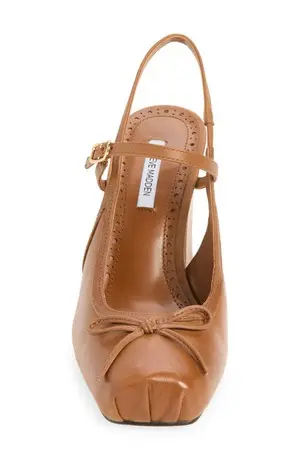 Steve Madden Elaine Slingback Pump - Cognac Leather