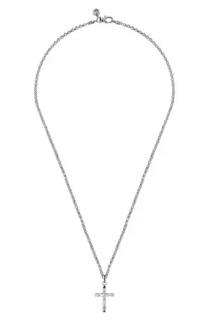 GABRIEL & CO. Facets Cross Pendant Necklace