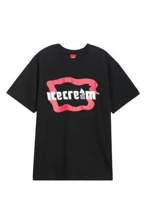 ICECREAM Root Beer Cotton Graphic T-shirt Black