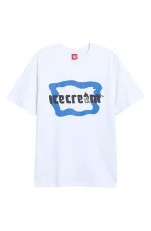 ICECREAM Root Beer Cotton Graphic T-shirt - White