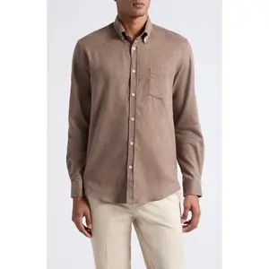 Sunspel Plaid Cotton Flannel Button-down Shirt - Cedar23