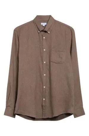 Sunspel Plaid Cotton Flannel Button-down Shirt