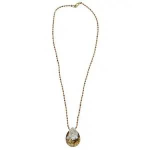 MADISON BEVERLY HILLS Gem Pendant Necklace - Beige