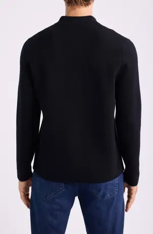 Nordstrom Merino Wool Blend Button Front Cardigan - Black