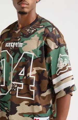 ICECREAM Blackberry Mesh Jersey Graphic T-shirt