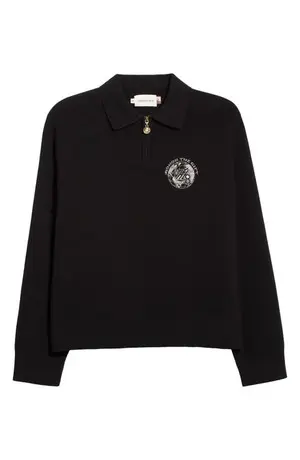 HONOR THE GIFT Quarter Zip Knit Polo - Black