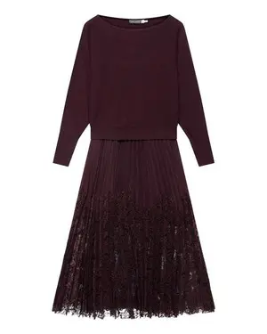 Mint Velvet Layered Lace Midi Dress