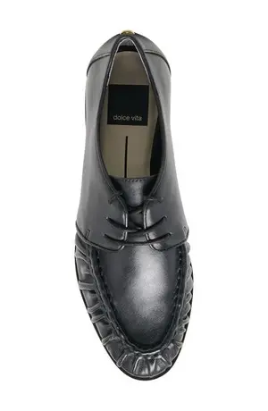 Dolce Vita Banks Lace-up Flat - Black Leather