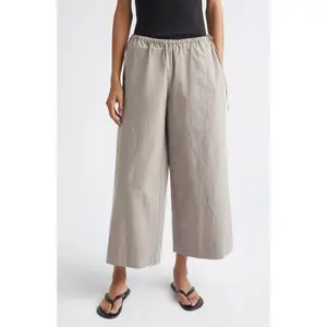 ST. AGNI Technical Wide Leg Organic Cotton Blend Pants