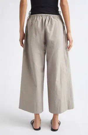 ST. AGNI Technical Wide Leg Organic Cotton Blend Pants