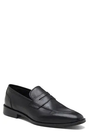JOHN W. NORDSTROM® Spoleto Leather Penny Loafer - Black Leather