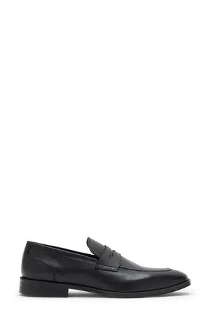 JOHN W. NORDSTROM® Spoleto Leather Penny Loafer - Black Leather