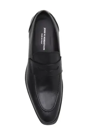 JOHN W. NORDSTROM® Spoleto Leather Penny Loafer - Black Leather