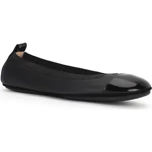 Yosi Samra Samantha Foldable Ballet Flat - Black/black