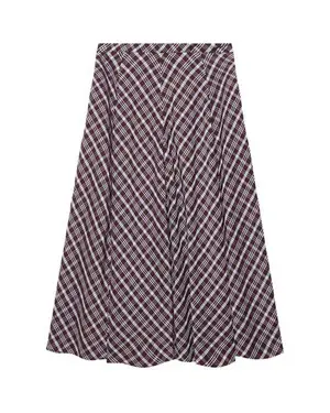 Mint Velvet Checked Midi Skirt