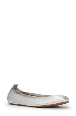 Yosi Samra Samara Foldable Ballet Flat - Silver