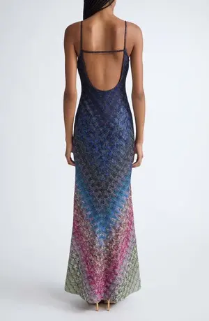 Missoni Metallic Zigzag Sleeveless Maxi Dress