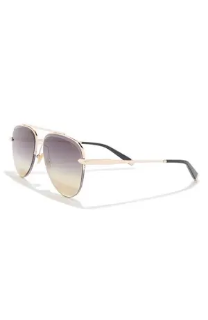 Quay High Key Gem 59mm Gradient Aviator Sunglasses