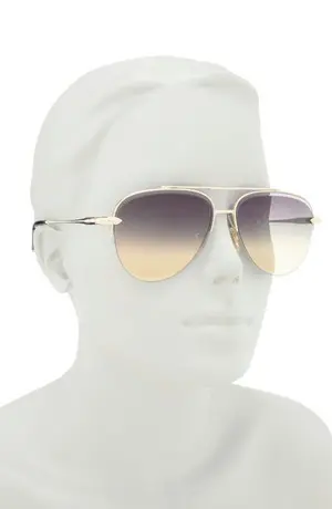 Quay High Key Gem 59mm Gradient Aviator Sunglasses