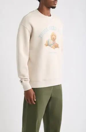SANTO STUDIO Thugs Need Hugs Football Graphic Sweatshirt