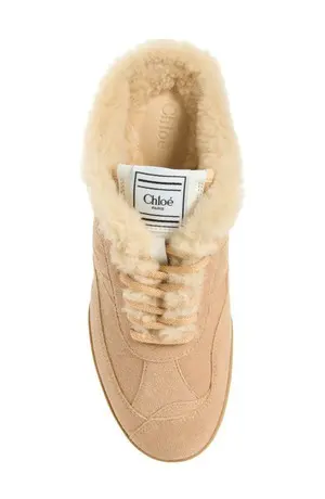 Chloé Kick Genuine Shearling Lined Sneaker Mule
